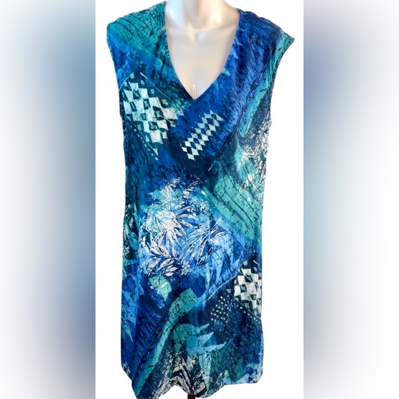 Jams World | Dresses | Vintage Jams World Shift Dress Blue Tapa Pattern ...